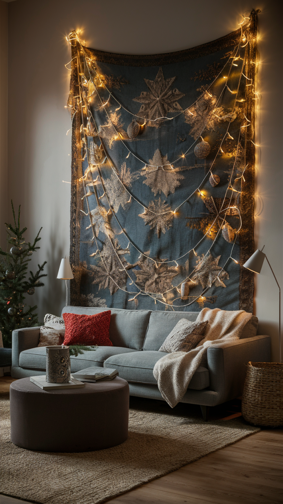 24 Best Christmas Lights on Wall Ideas: Tree, Living Room, Bedroom, How ...