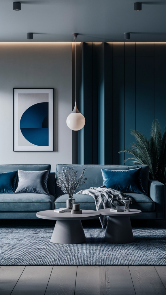 22 Gray and Blue Living Room Ideas | Modern Decor & Color Schemes