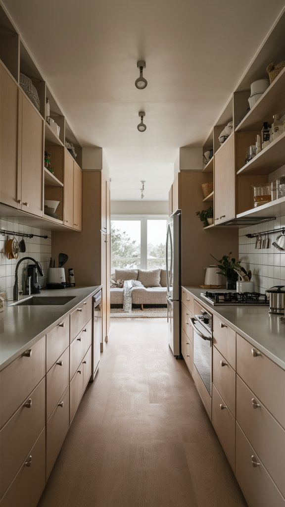 Open Kitchen 21 Ideas for Small Spaces | Modern Shelving, Cabinets ...
