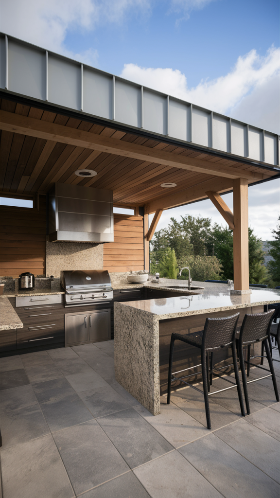 18 Stunning Outdoor BBQ Area Ideas with Roof - Perfect Rooftop Designs