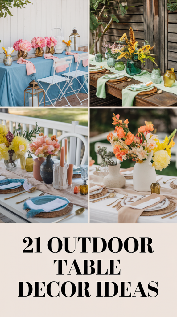 21 Stunning Outdoor Table Decor Ideas: Rustic, Minimalist, Bohemian & More